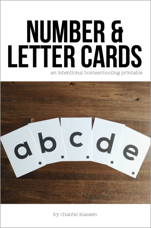 Printable Number & Letter Cards - Intentional Homeschooling