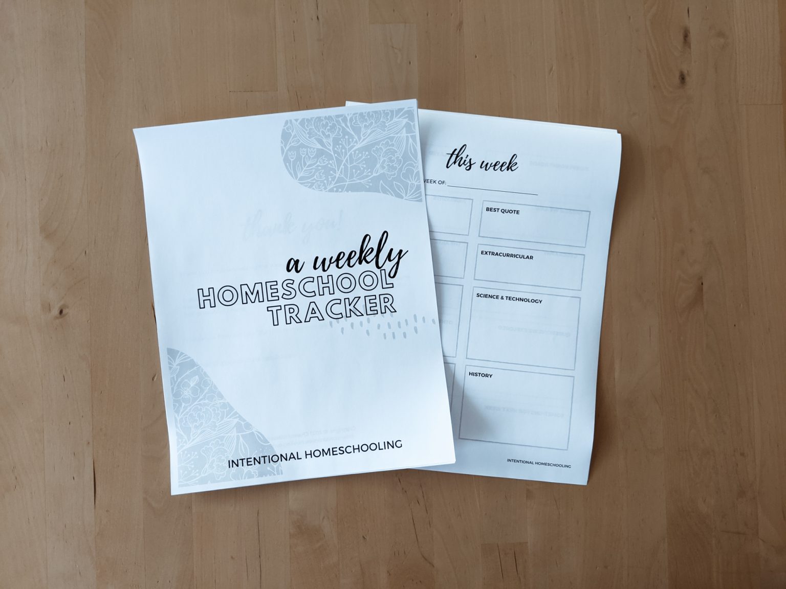 Weekly Homeschool Tracker – Intentional Homeschooling